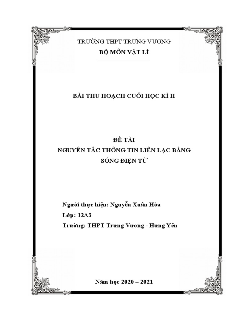Trư NG THPT Trưng Vương | PDF