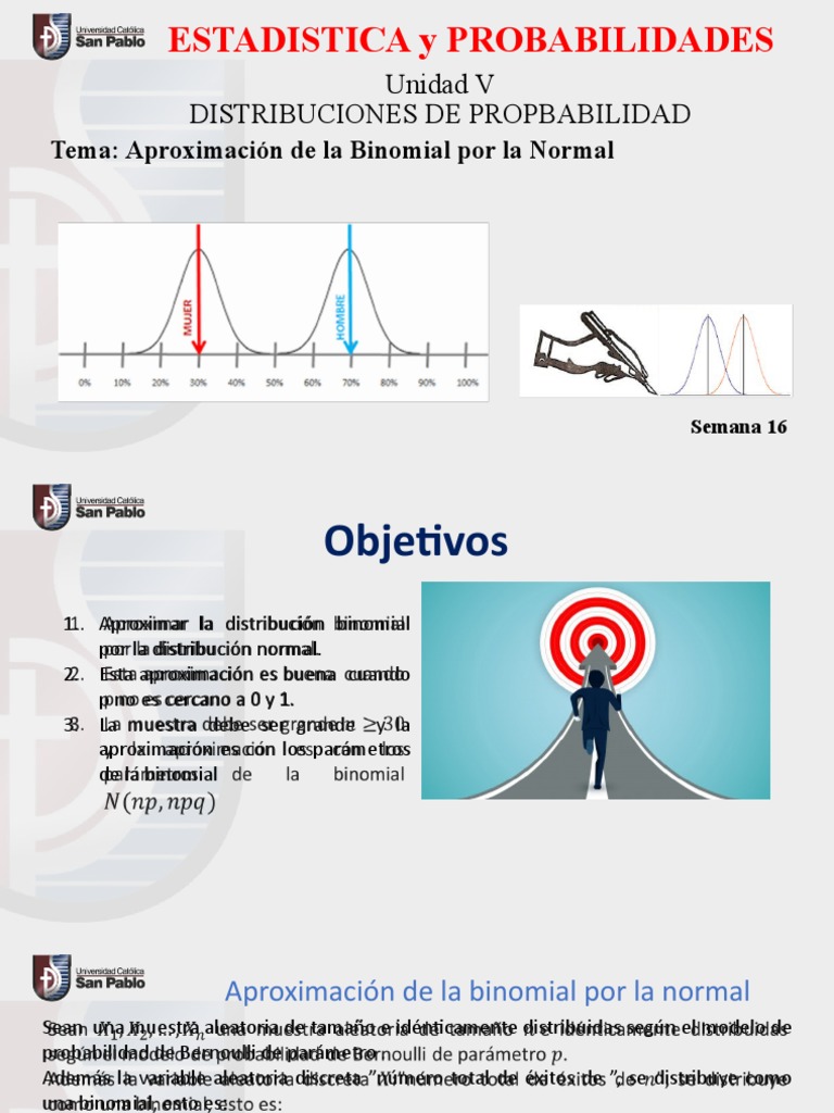 Diapositivas Aproximación de La Binomial Por La Normal | PDF ...