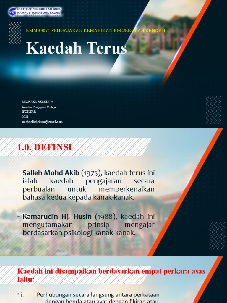 Kaedah Terus | PDF