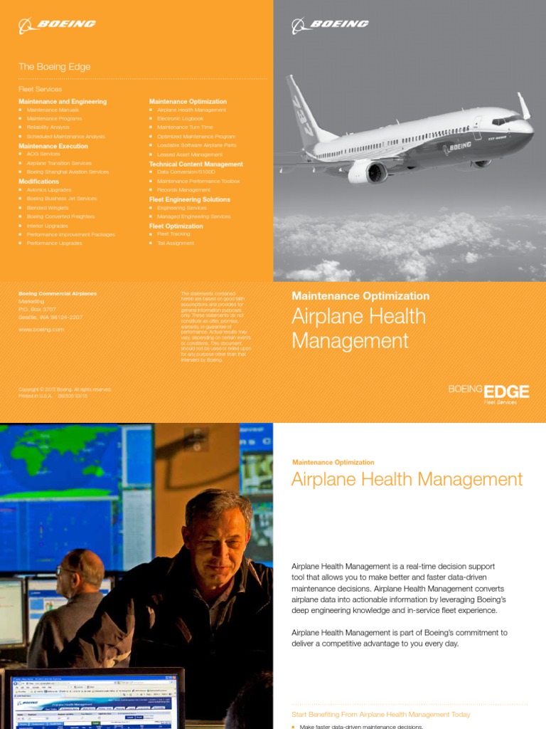 Airplane Health Management: The Boeing Edge | PDF | Airplane | Boeing