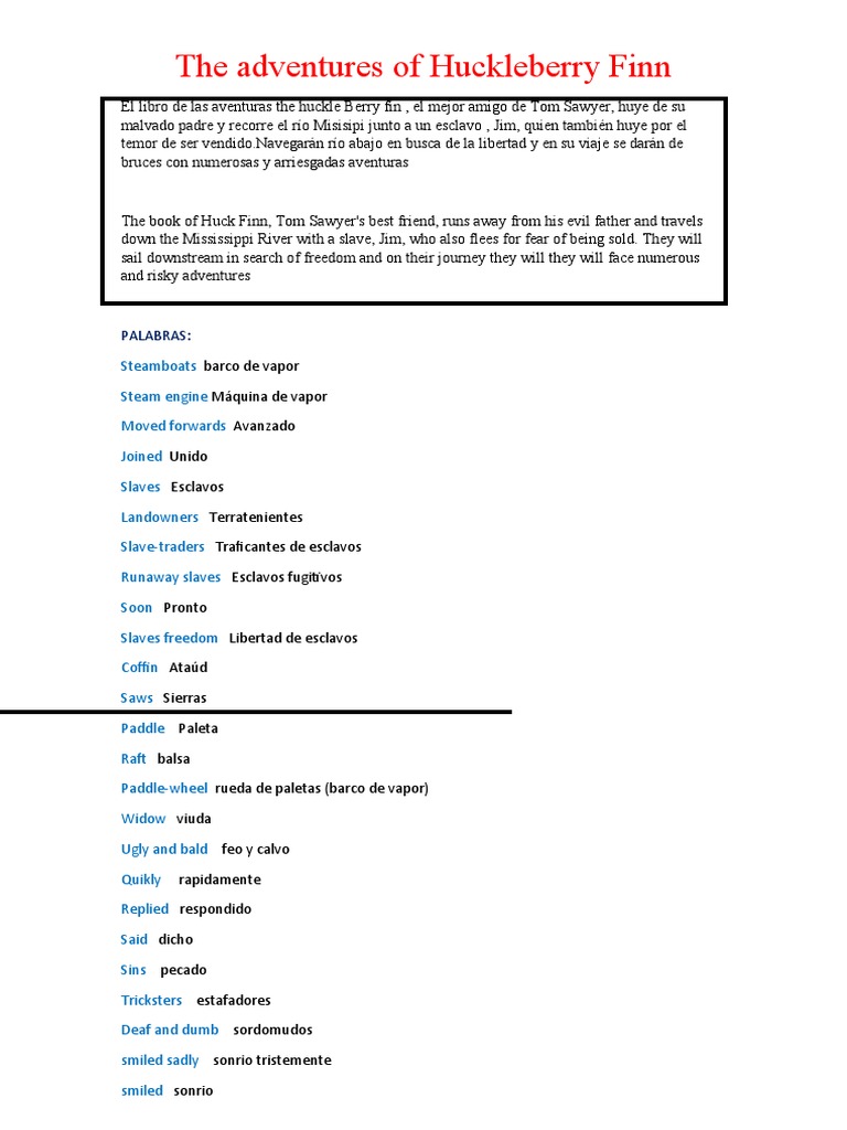 The Adventures of Huckleberry Finn | PDF