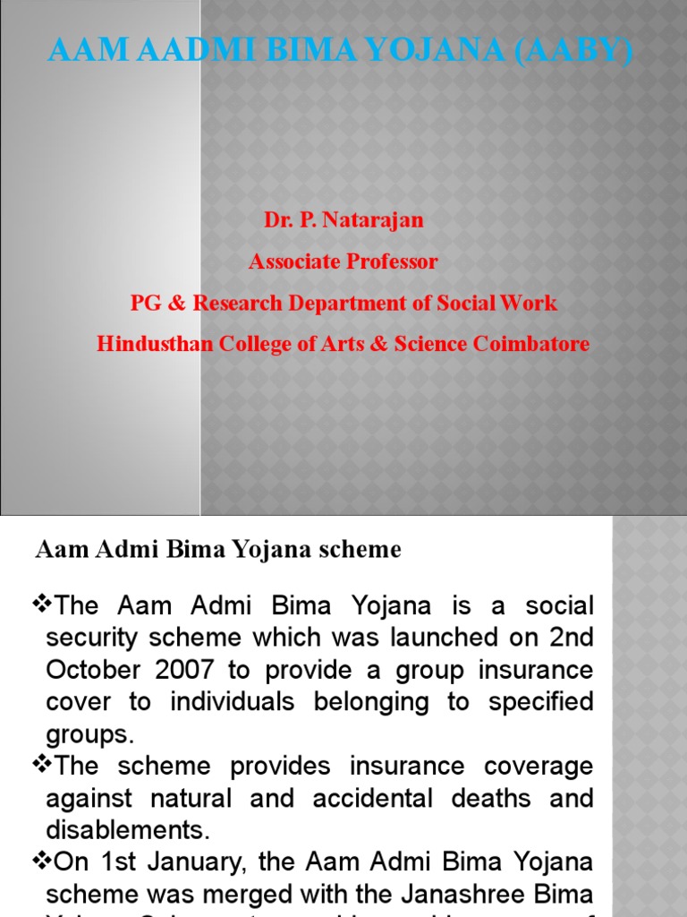 Aam Admi Bima Yojana | PDF | Insurance | Financial Services
