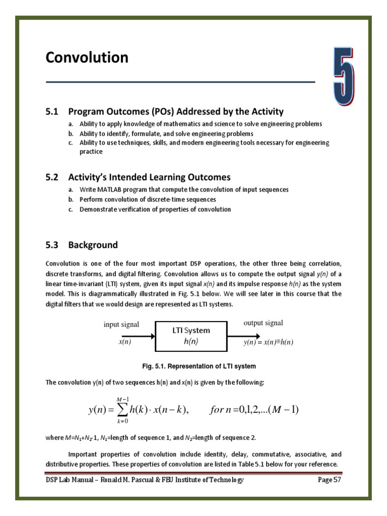 MTPPT5 - Convolution | PDF | Digital Signal Processing | Computer Engineering