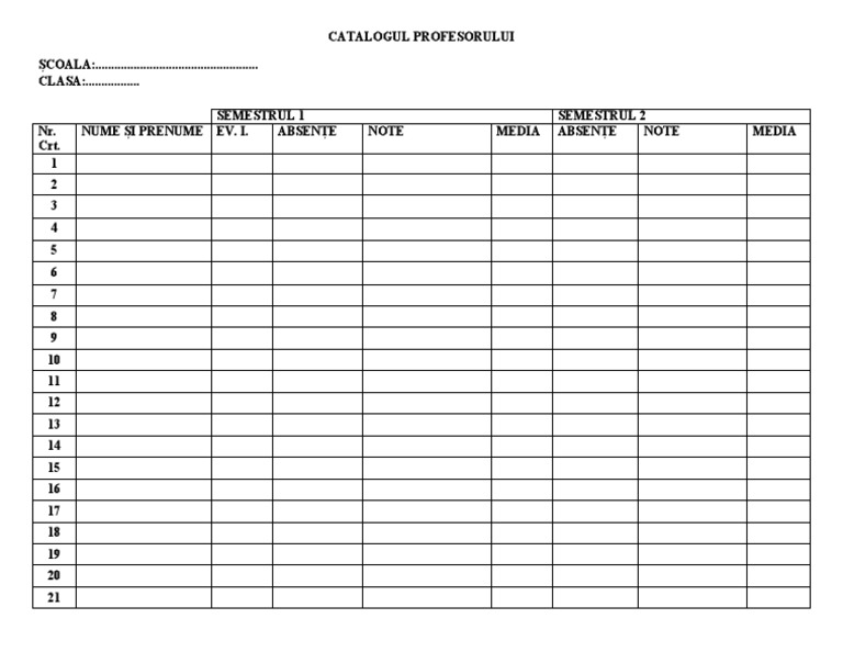 Catalogul Profesorului-Portofoliu Definitivat | PDF