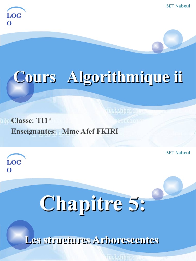 Cours Algo II 2021 - Chapitre5 | PDF | Programmation informatique | Données informatiques