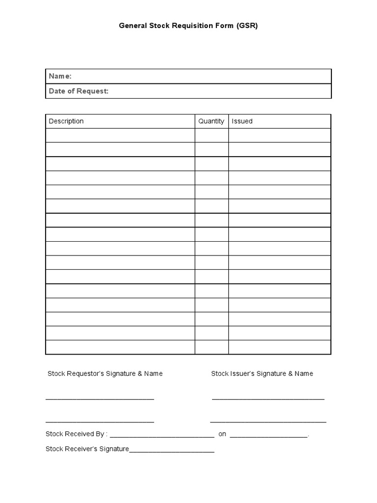 General Requisition Form | PDF