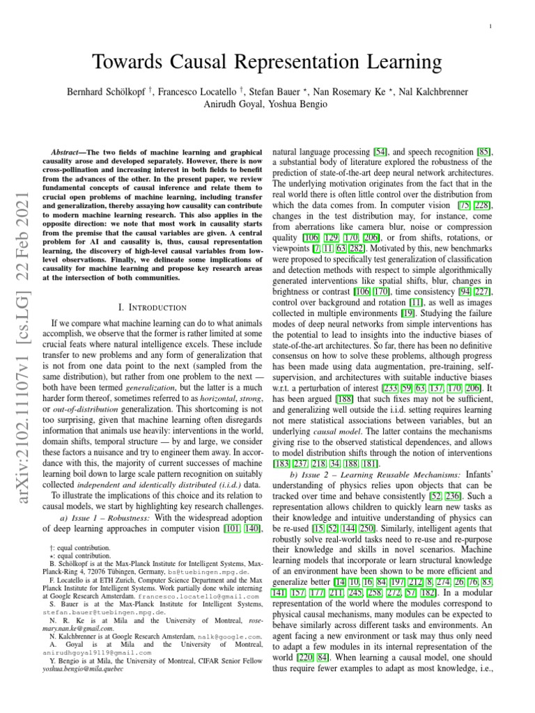 Towards Causal Representation Learning | PDF | Causality | Machine Learning