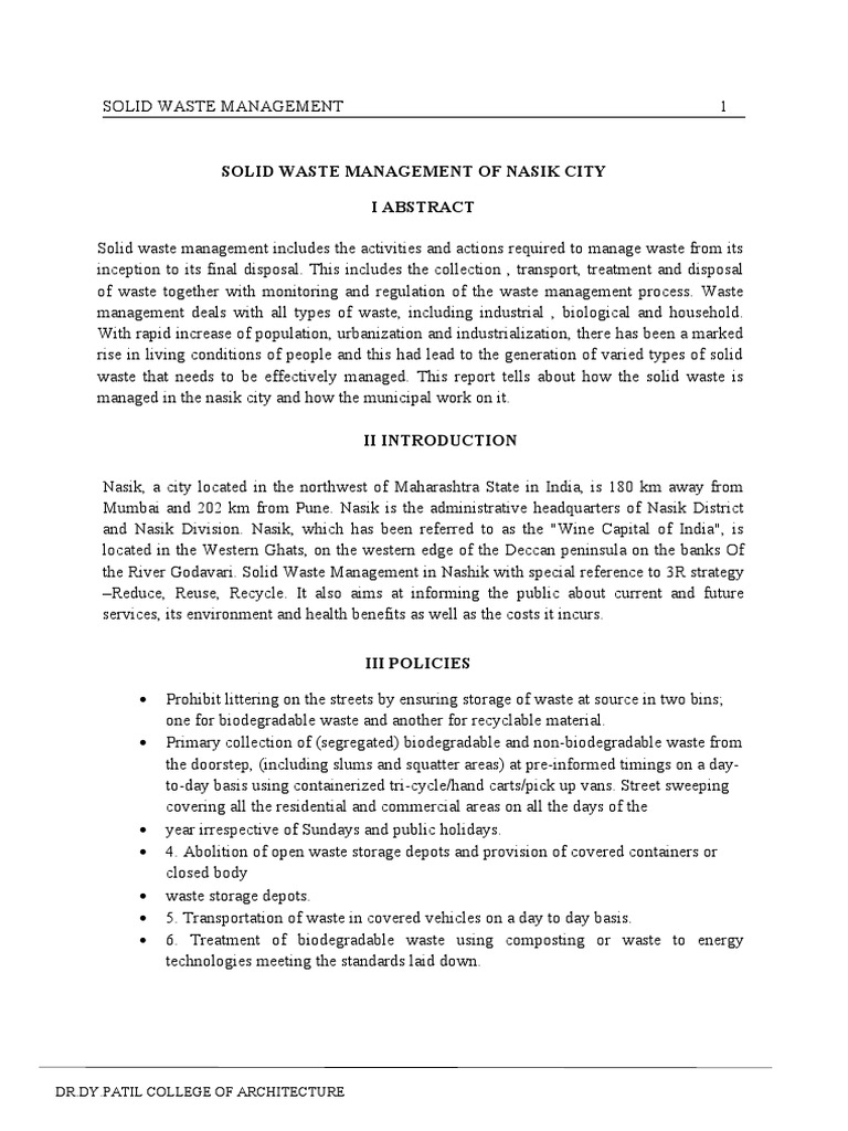 Solid Waste Management | PDF | Waste Management | Municipal Solid Waste