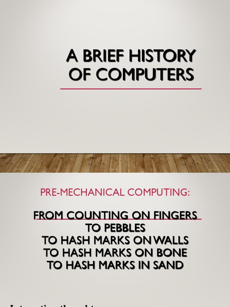 History of Computer | PDF | Classes Of Computers | Computer Architecture