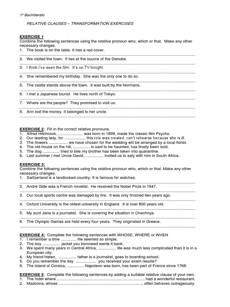Relative Clauses Formal and Informal | PDF