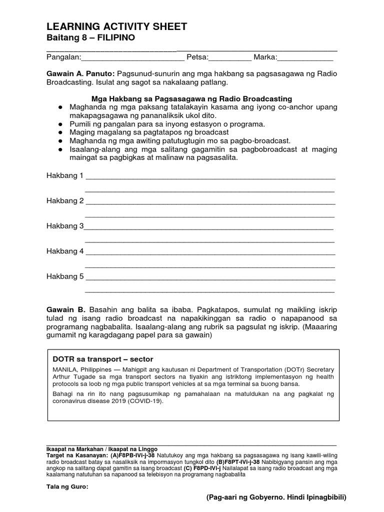 Filipino Grade8 Q4 LAS4 Final-Edit | PDF