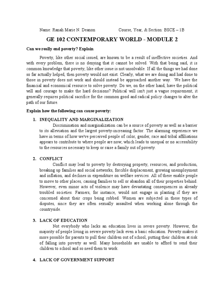 Understanding Poverty's Roots | PDF | Genetically Modified Organism ...