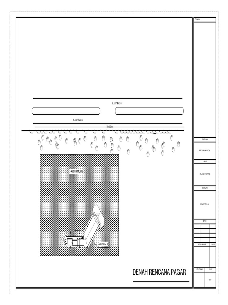 Denah Rencana Pagar | PDF