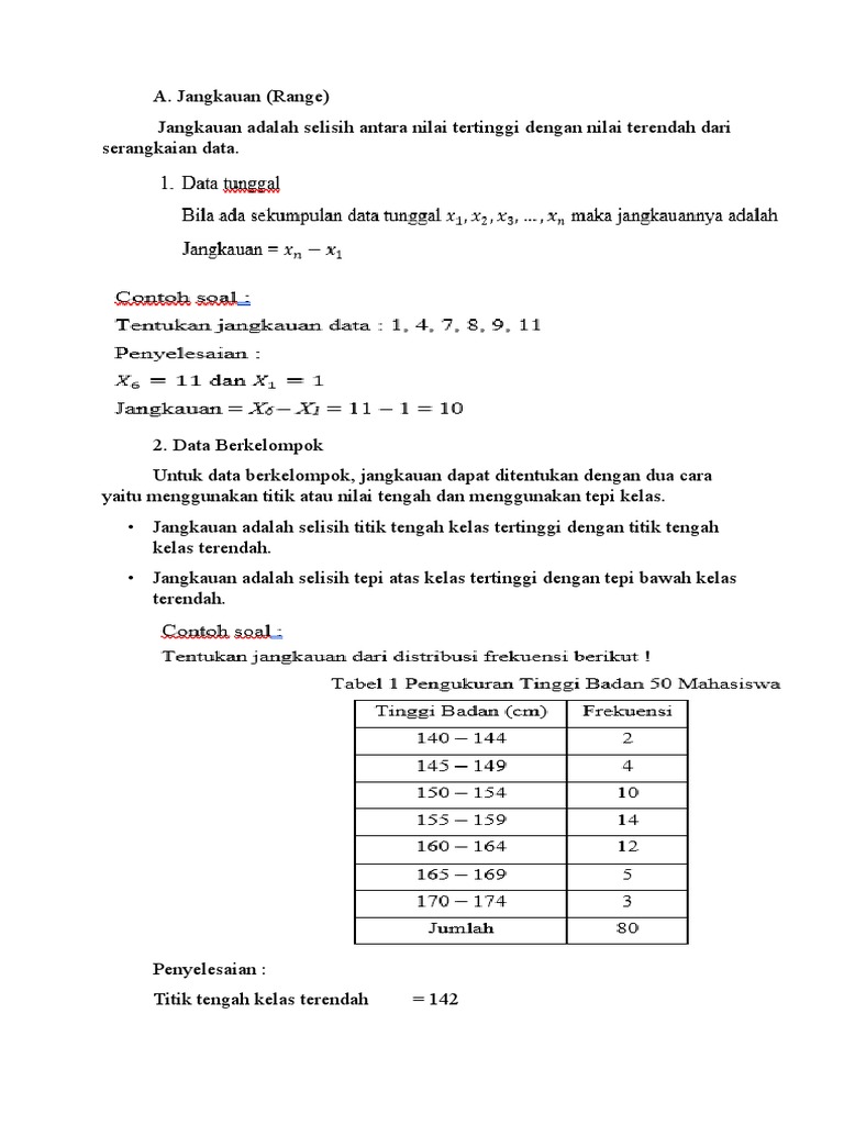 Jangkauan, Kuartil, Simpangan | PDF