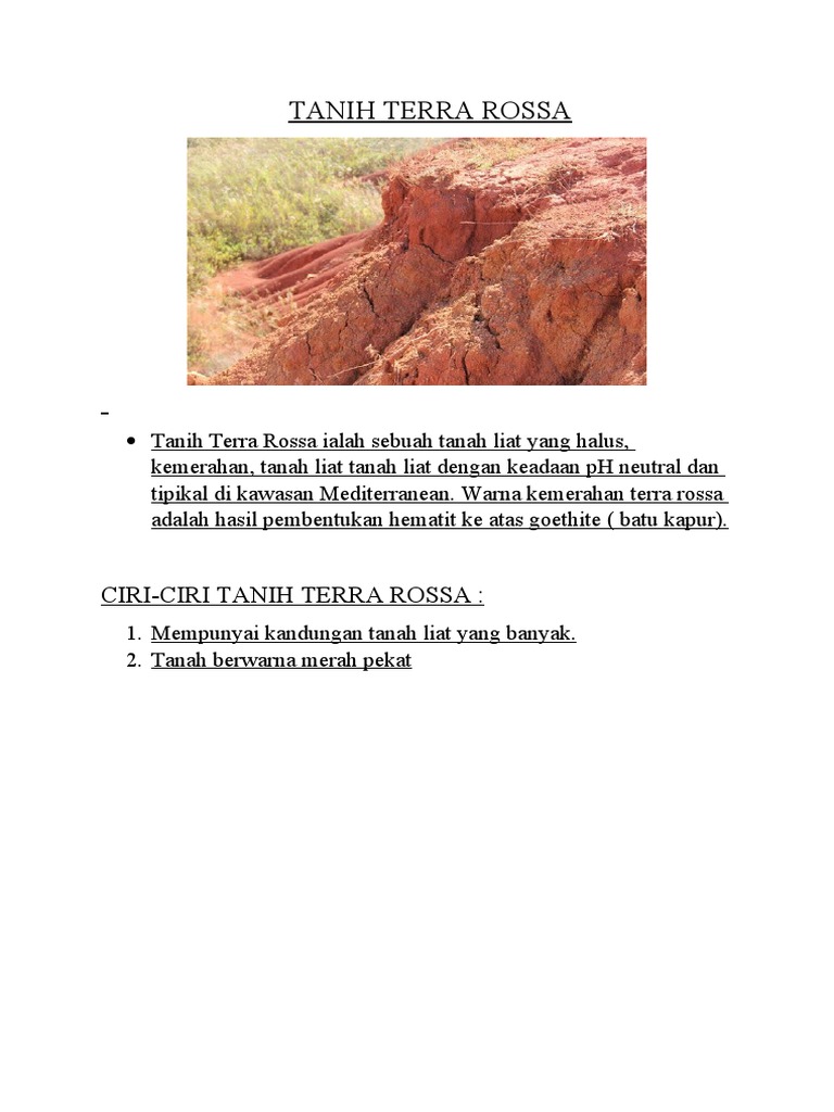 Tanih Terra Rossa | PDF