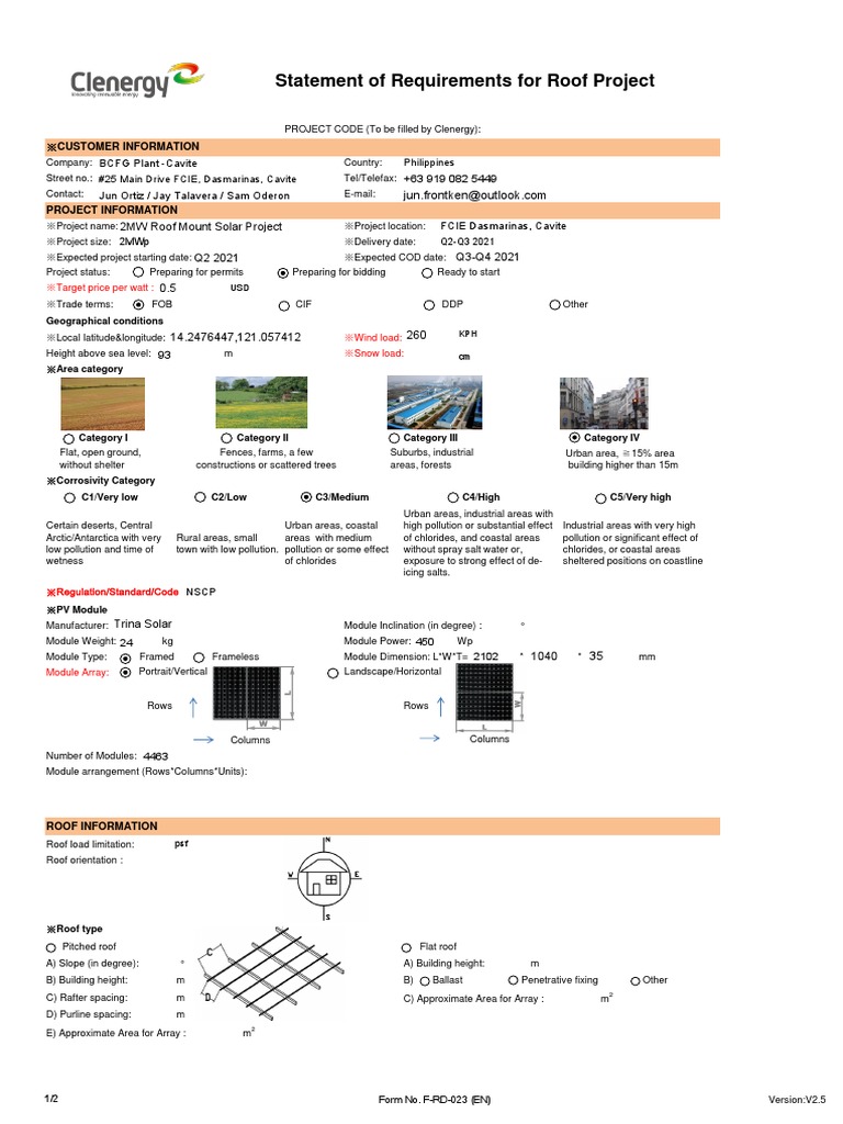 Statement of Requirements For Roof Project | PDF | Roof | Building ...