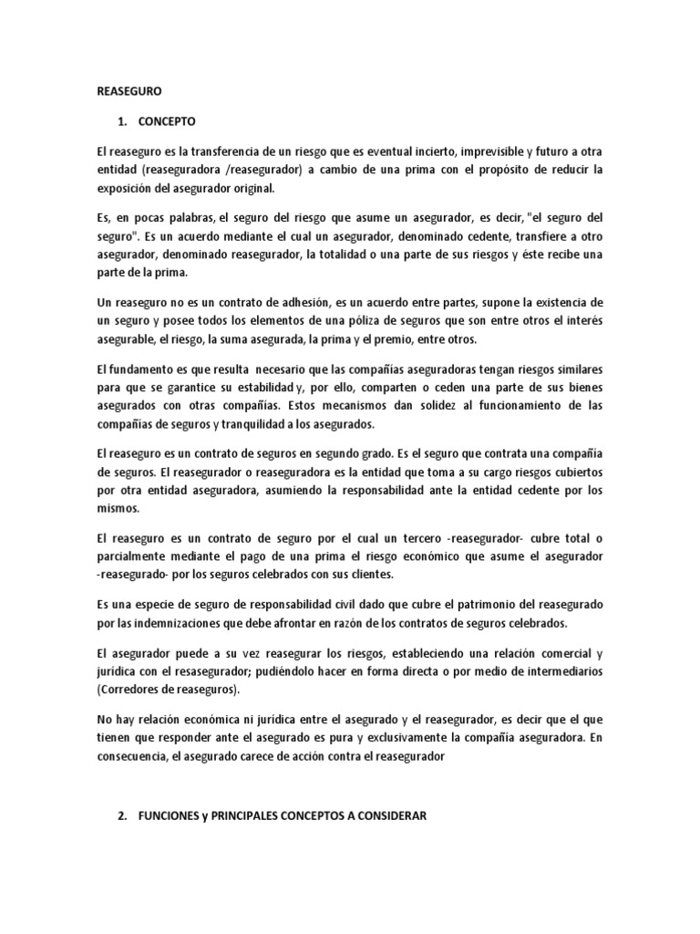 Reaseguro y Retrocesion | PDF | Reaseguro | Póliza de seguros