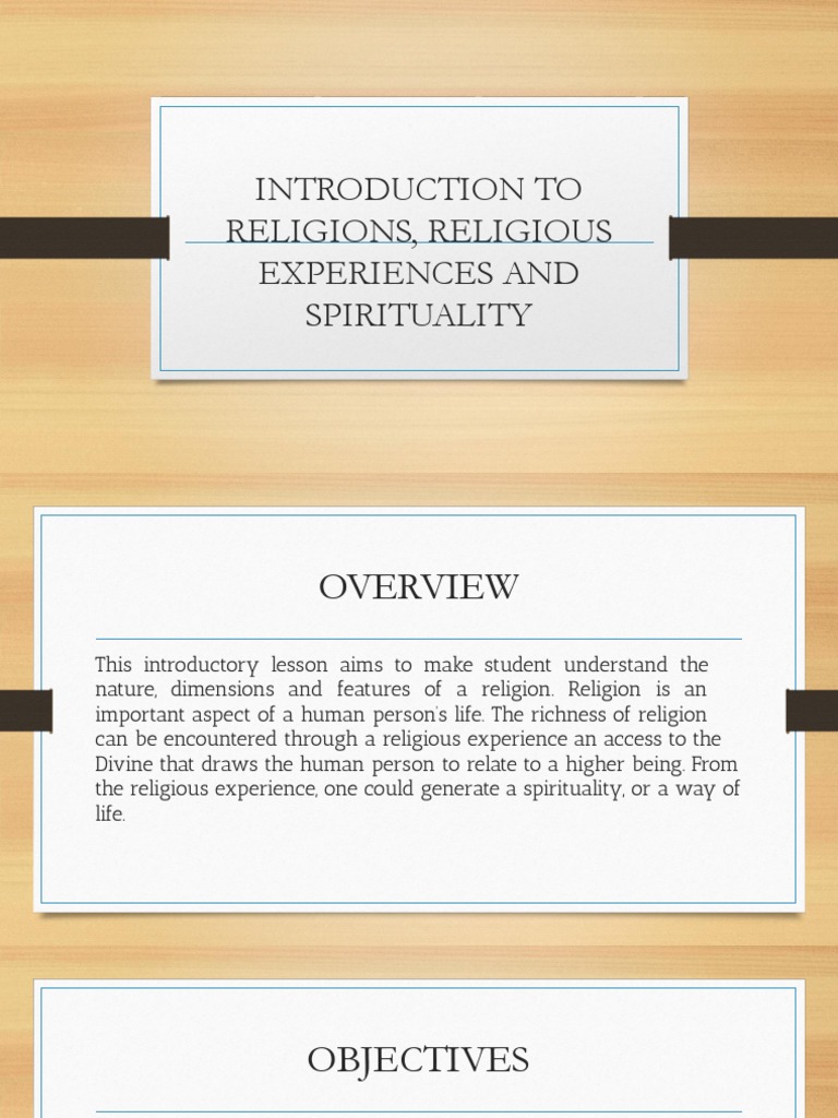 Introduction To Religions, Religious Experiences and Spirituality | PDF ...