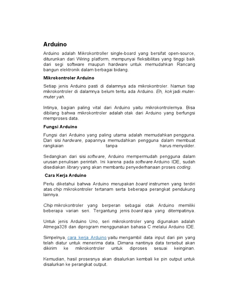 Dasar-Dasar Arduino | PDF