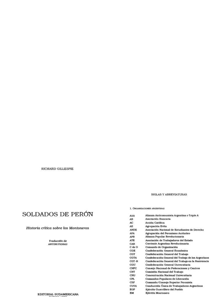 006 Richard-Gillespie-Soldados-De-Peron PRINT | PDF | Política del ala ...
