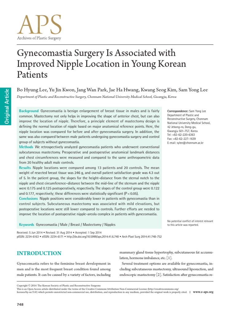 Asian Gynecomastia | PDF | Mastectomy | Breast