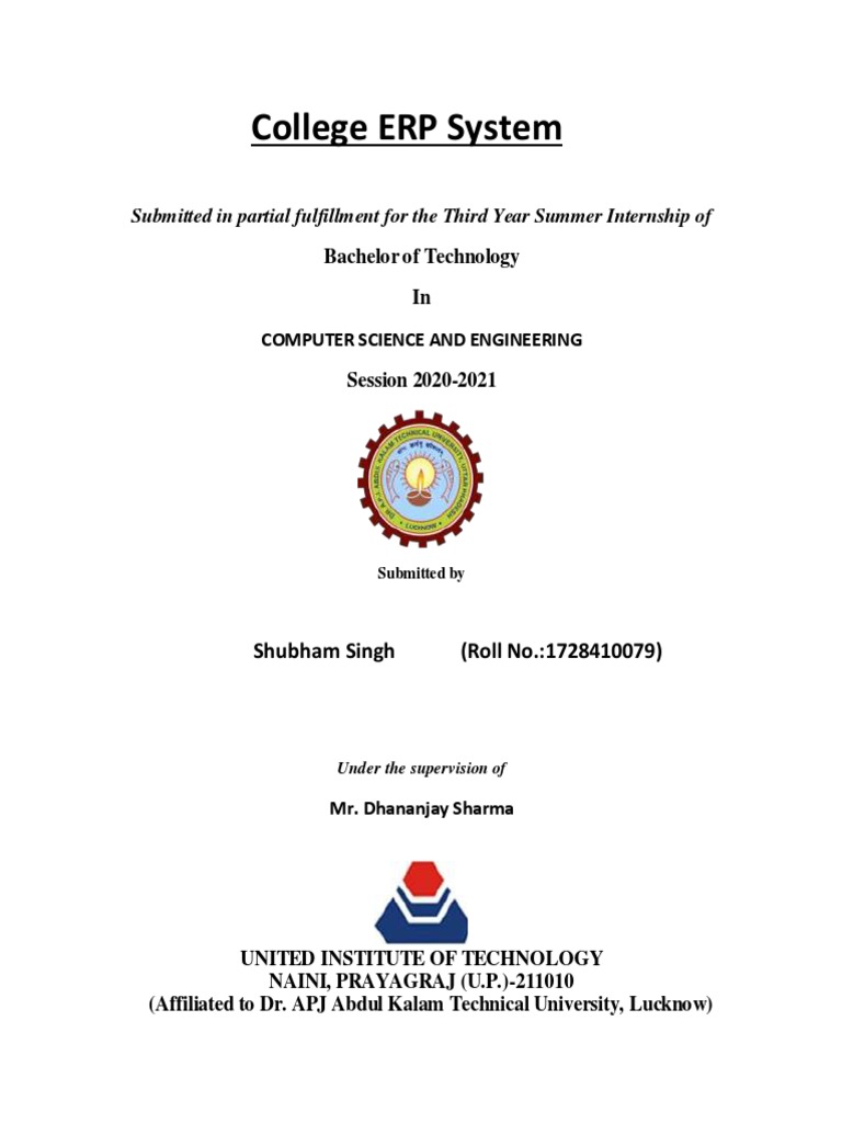 College ERP System Final | PDF | Class (Computer Programming ...