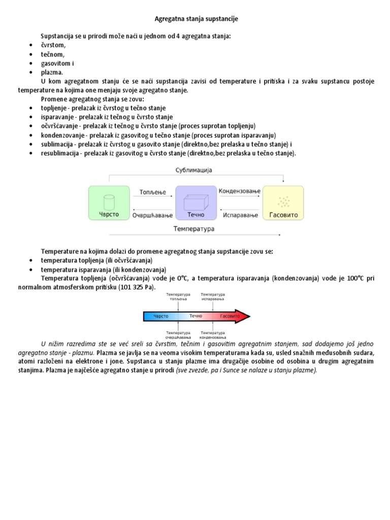 7 Agregatna Stanja Supstancije | PDF
