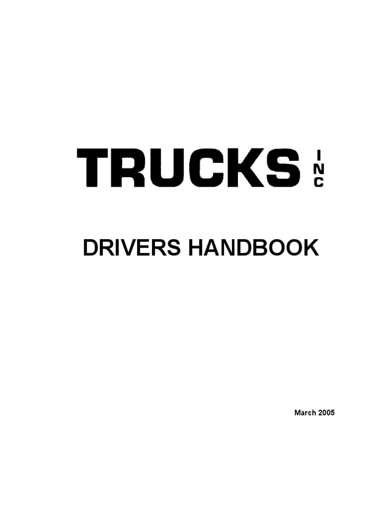 Drivers Handbook: March 2005 | PDF | 401(K) | Per Diem