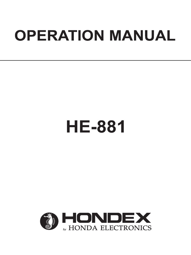 Operation Manual HE-881 | PDF
