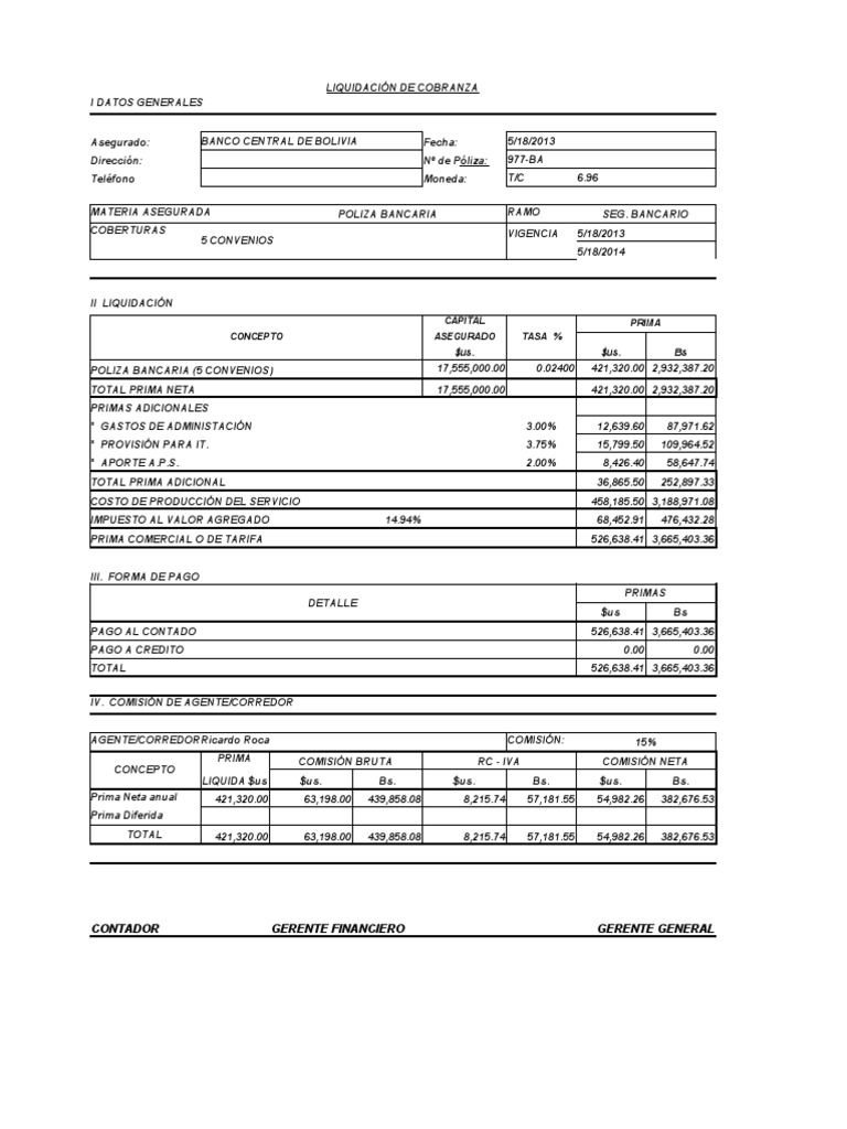 Taller - 5 - Coaseguro | PDF | Póliza de seguros | Impuesto al valor agregado