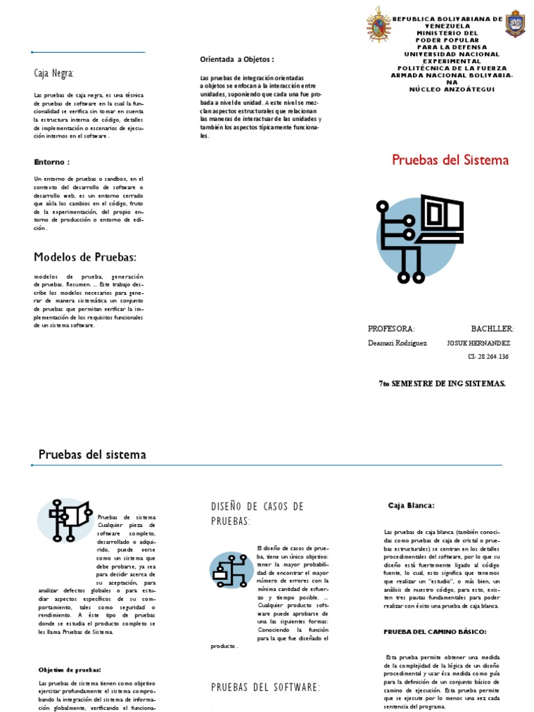 Triptico 1 | PDF | Pruebas de software | Software