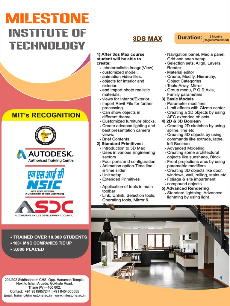Milestone: Institute of Technology | PDF | Autodesk 3ds Max | 3 D ...