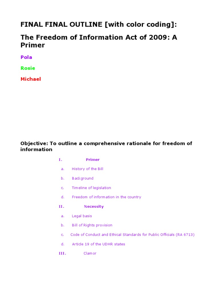 Freedom of Information Act 2009 Overview | PDF | Freedom Of Information ...