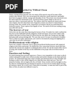 Analysis of Owen's "Disabled" Poem | PDF | Travel | Poetry