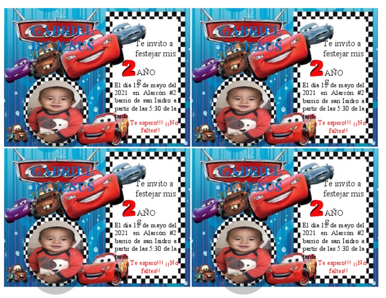 Invitacion Cars | PDF