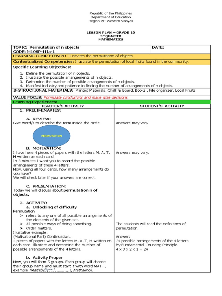 Formulate Conclusions and Make Wise Decisions.: Lesson Plan - Grade 10 ...