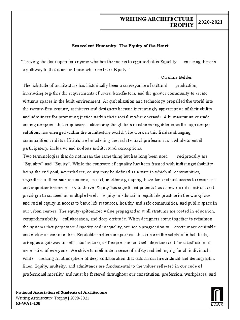 Equity and Architecture | Download Free PDF | Brick | Affordable Housing