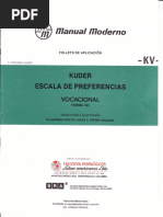 Kuder Vocacional - Manual Original | PDF | Estadísticas | Desviación Estándar