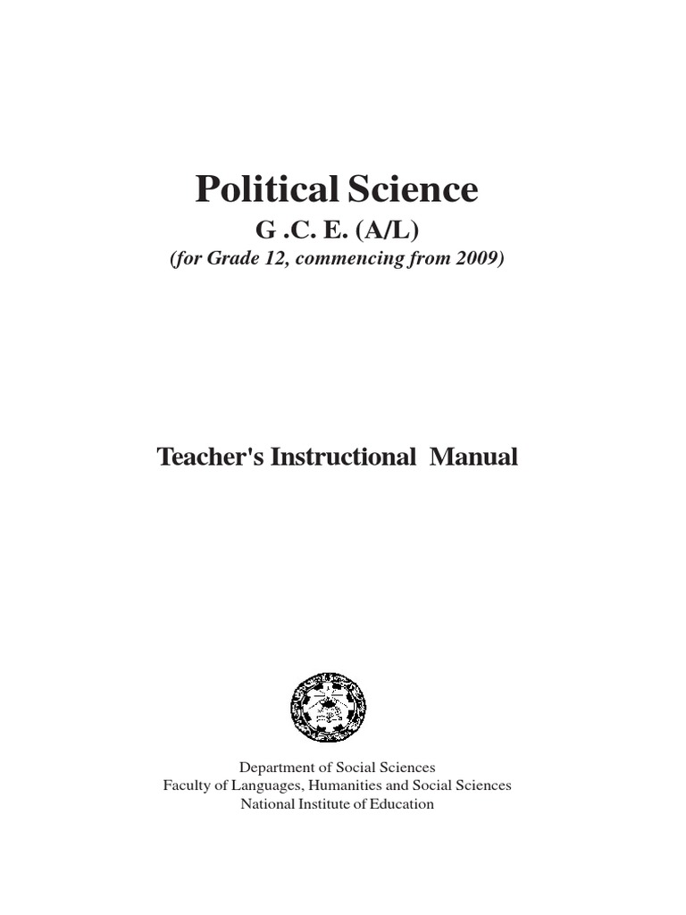 Grade 12 Political Science Teacher Guide | PDF | Political Science ...