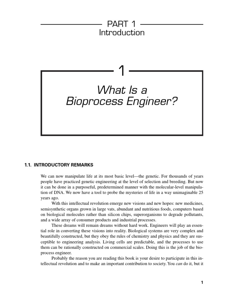 Cap. 1 What Is A Bioprocess Engineer - M.schuler F.kargi - 2002 | PDF ...