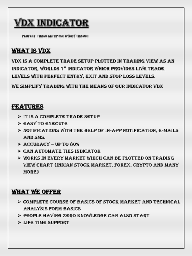 How To Use VDX Indicator1 | PDF