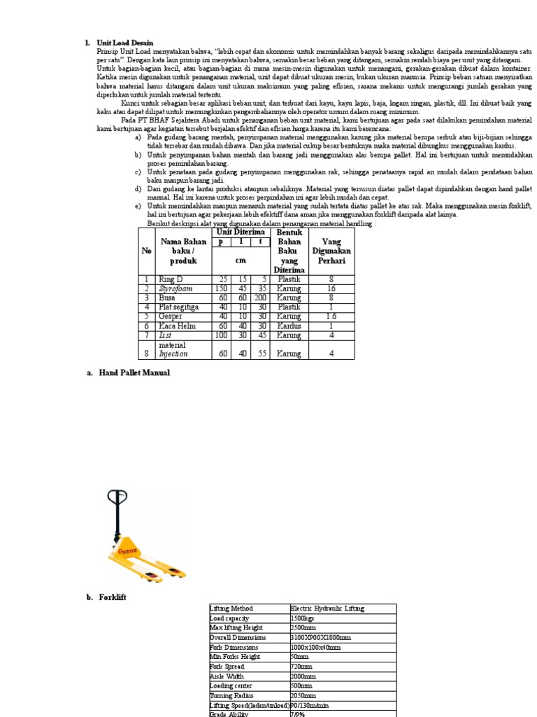 Estimasi Biaya Material Handling | PDF