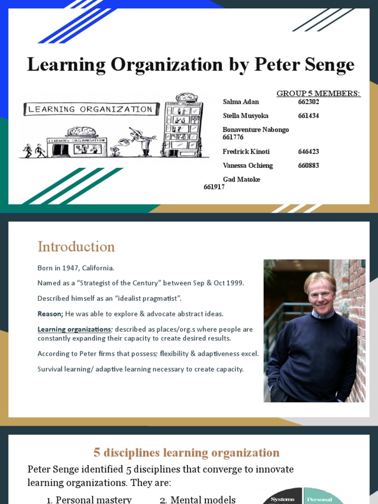 Learning Organization Peter Senge | PDF | Leadership | Motivation