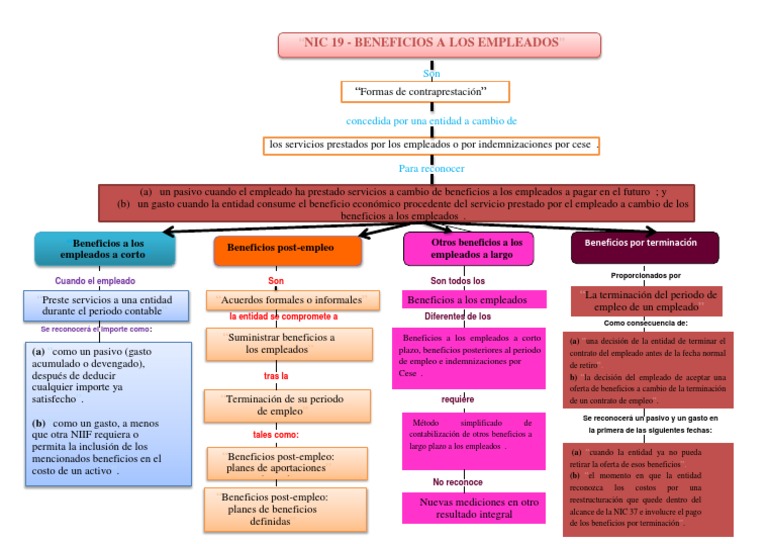 Mapa Conceptual Nic 19 | PDF | Devengo | normas internacionales de ...