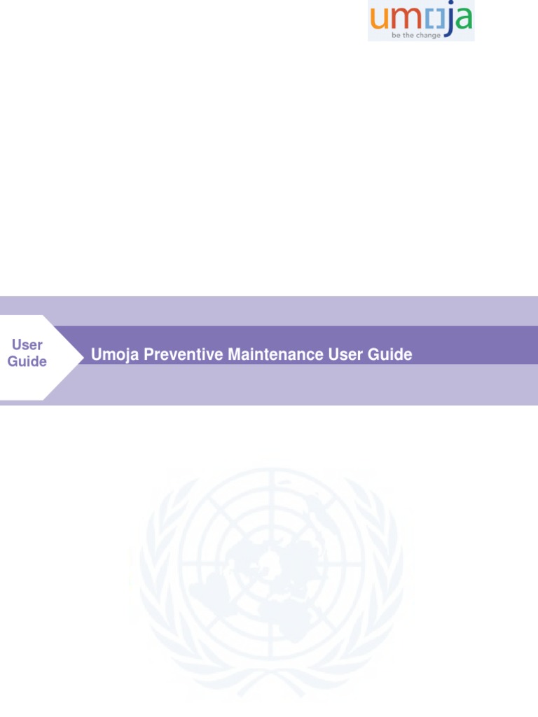 Umoja Preventive Maintenance Guide | PDF | Computing | Business