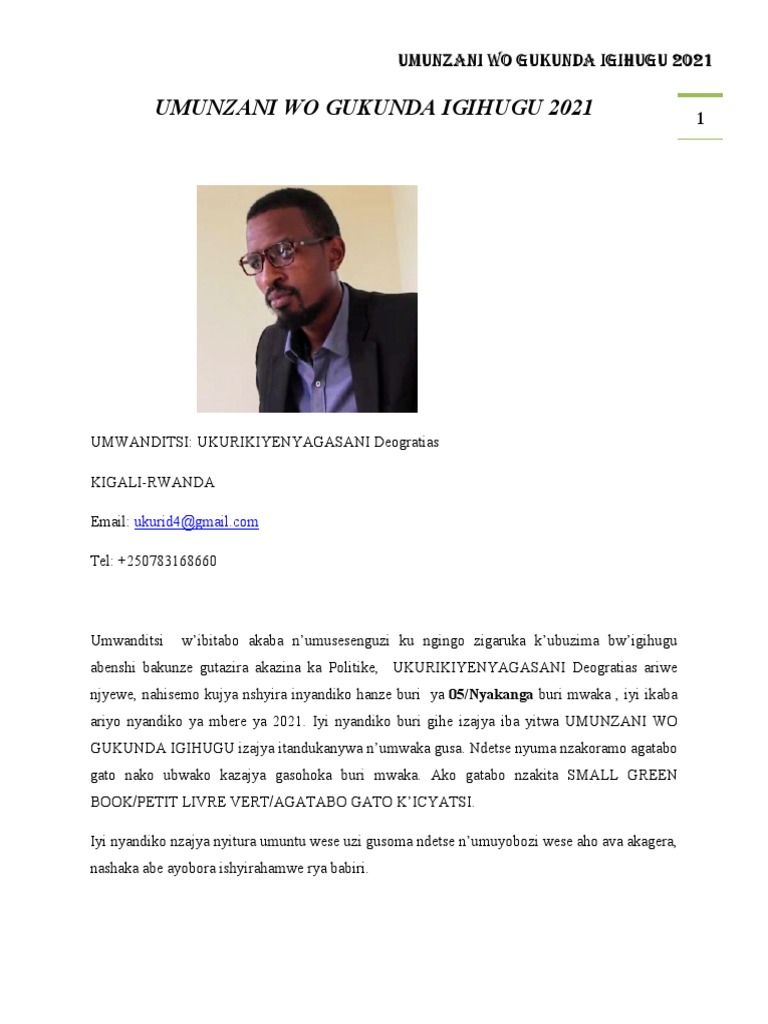 Umunzani Wo Gukunda Igihugu 2021 | PDF