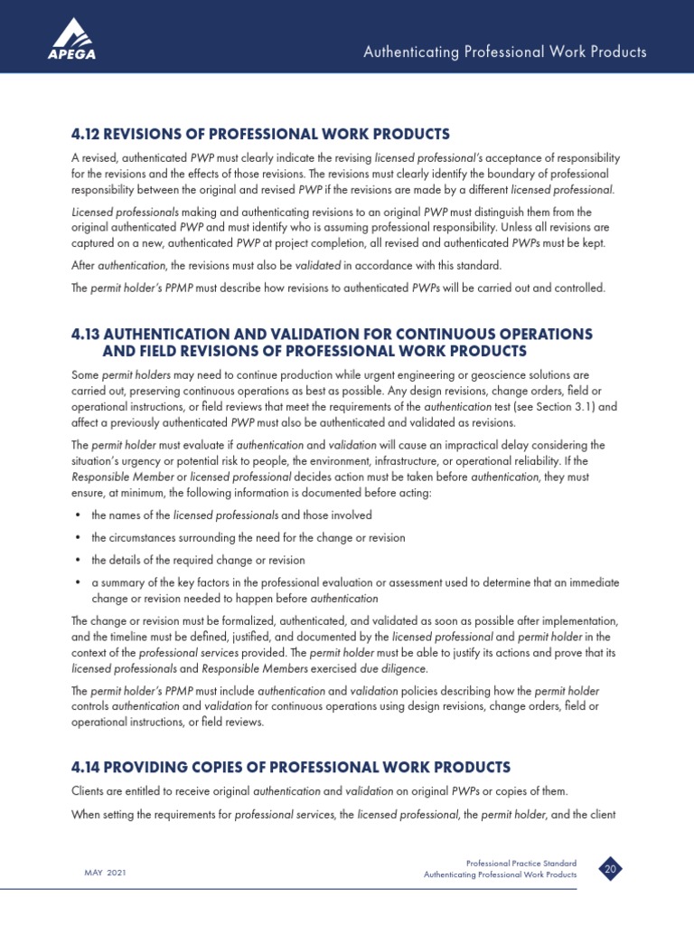 Part 5 APEGA Authenticating-Professional-Work-Products | PDF | Public ...