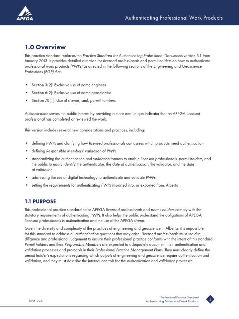 Part 2 APEGA Authenticating-Professional-Work-Products | PDF ...