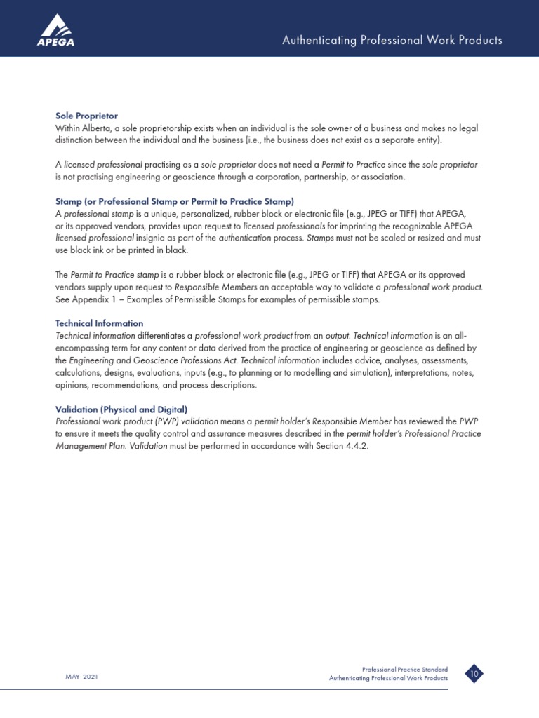 Part 3 APEGA Authenticating-Professional-Work-Products | PDF ...