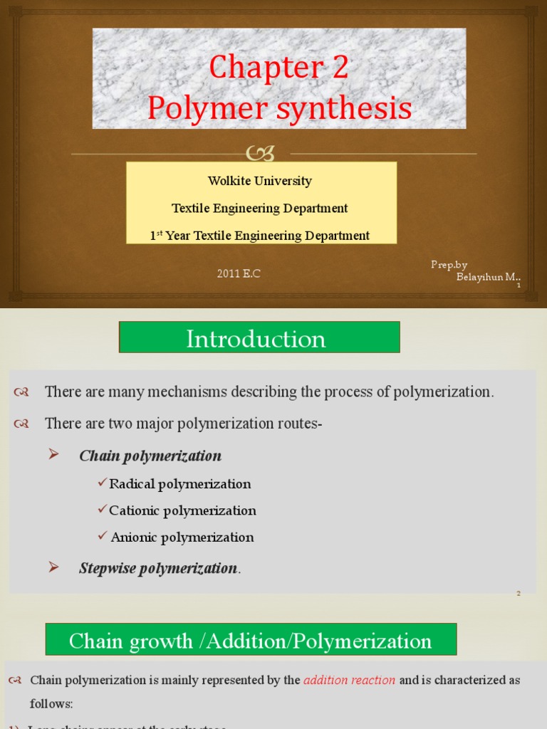 Polymer Class 2 | PDF | Polymerization | Polymers
